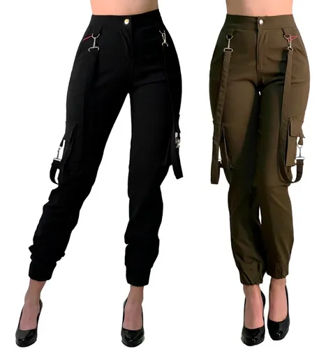 Jogger Cargo Mujer Tirantes Desmontables Pack 2 Pzs. Jogger Cargo Mujer Tirantes Desmontables Pack 2 Pzs.