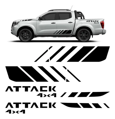 Pegatina Attack 4x4 2023 para Nissan Frontier, completamente negra | MercadoLibre