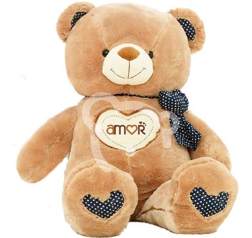 Oso Peluche 1 10 Metros Grande Gigante Corazón Gordo Blanco Bits And Bees