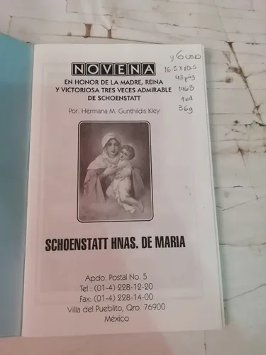 Novena En Honor De La Virgen Maria Madre Reina en venta en Chalco ... Novena En Honor De La Virgen Maria Madre Reina en venta en Chalco ...