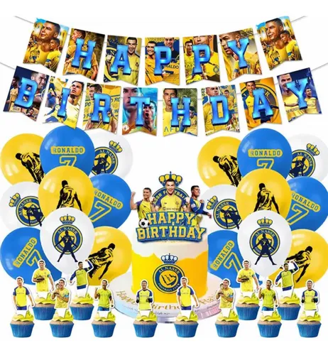 Kit Cumpleaños Decoración Cristiano Ronaldo Al Nassr Fiestas Cuotas