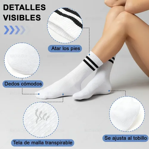 12 Pares Calcetas Para Hombre Dama Unisex Calcetines Largas | MercadoLibre