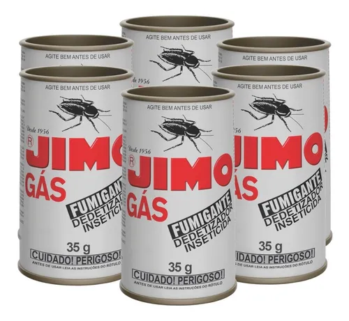 03 Caixa Jimo Gás Dedetizador Inseticida - 6 Tubos De 35g ... 03 Caixa Jimo Gás Dedetizador Inseticida - 6 Tubos De 35g ...