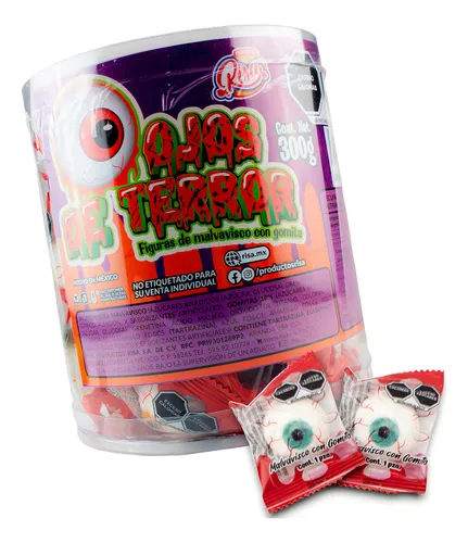 50pz Malvavisco Gomita Suave Ojos Dia De Muertos Halloween | MercadoLibre