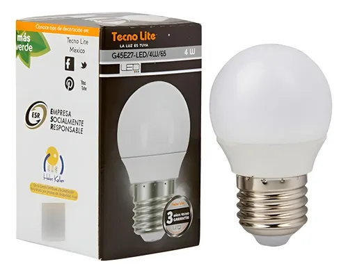 Foco Led G45 Tecnolite G45e27-led/4w/65 4w E27 6500k Luz De Día ...