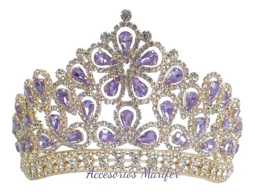 Corona Para 15 Años Color Lila ( Diseño Flor) | Meses sin interés