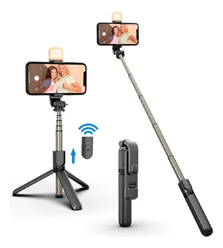 Selfie Stick Trípode Monopod 4 En 1 Con Control Y Luz Led Mercadolibre