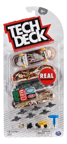 Tech Deck, Pack De 4 Fingerboards Ultra Dlx, Real Skateboards, Minipatinetas Coleccionables Y ...