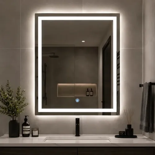 Espejo Luz Led Touch Pared Tocador Baño Vestidor 3 Luces Blanco | Envío ...