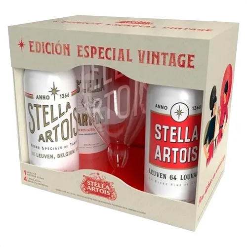 Cerveza Stella Artois Lager Lata 473ml X4 + Copa | MercadoLibre Cerveza Stella Artois Lager Lata 473ml X4 + Copa | MercadoLibre