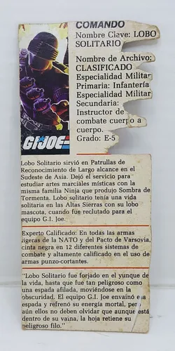Gijoe Lobo Solitario Comandos Heroicos Auriken Figura File Mercadolibre