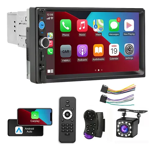 1 Din Estéreo Para Auto Carplay/mirrorlink 7in Con Cámara | Meses sin ...