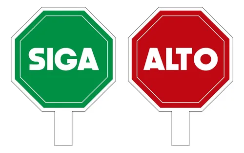 Señalamiento Paleta Vial Alto Y Siga, Seguridad Peatonal | Meses sin ... Señalamiento Paleta Vial Alto Y Siga, Seguridad Peatonal | Meses sin ...