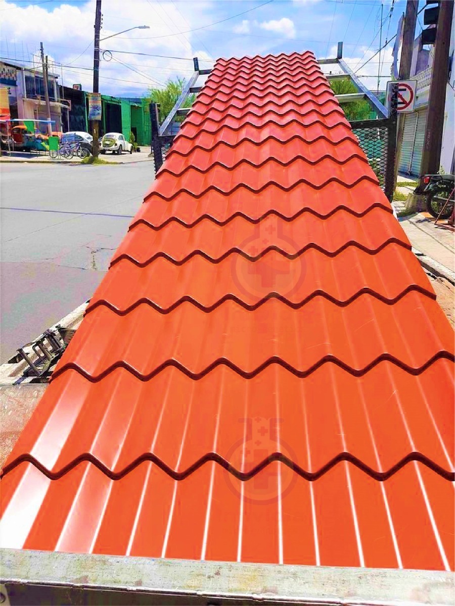 Lámina Tipo Teja Galvateja Rojo Janitzo !!costo Por M2!! | Turbo Net