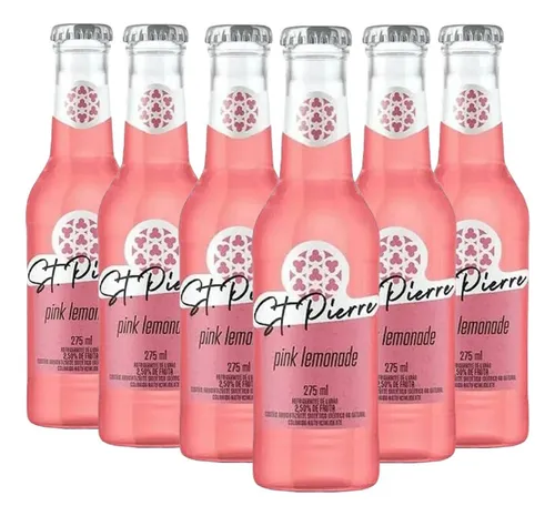 Kit 6und Refrigerante Pink Lemonade St Pierre L Neck 275ml