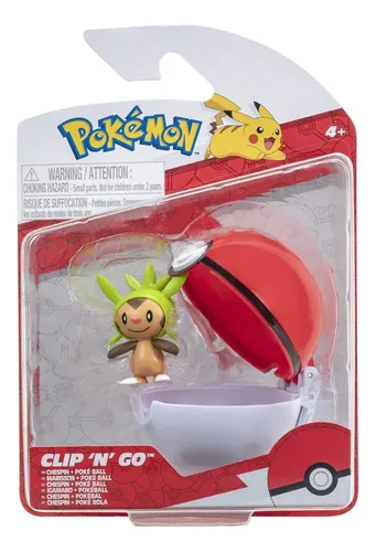 Pokemon Clip N Go Chespin Con Poke Ball 5cm Jazwares Cuotas Sin Interés