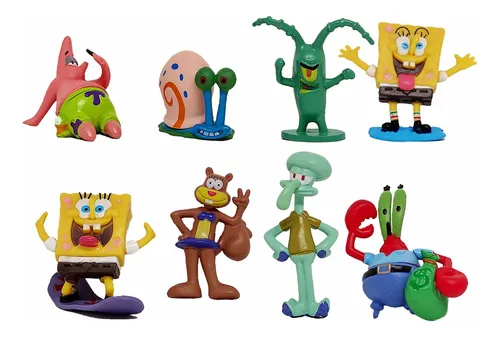Bob Esponja Figuras Set 8 Muñeco Patricio Calamardo Plankton Envío Gratis