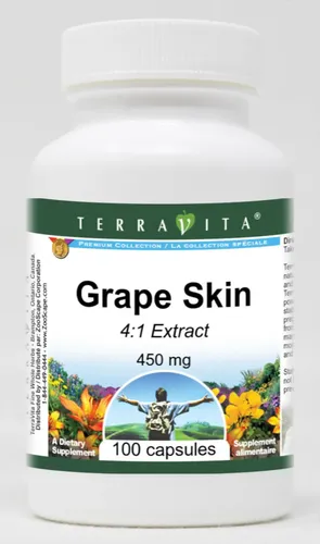 Terravita Extracto Piel De Uva 450 Mg 100 Cápsulas | Meses sin interés