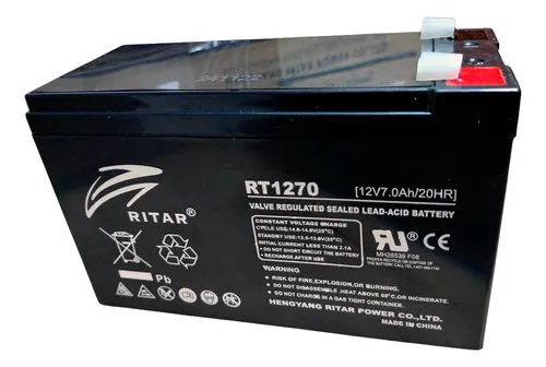 Batería De Plomo-ácido Ritar Rt1270 Agm Sellada Vrla 12v 7ah | Envío gratis