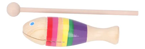 Percussion Instrument Fish Shaped Portable Wooden Musical | MercadoLivre