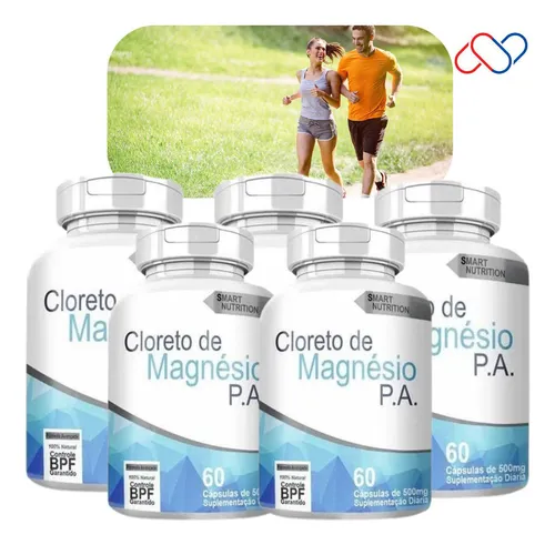 Kit Com 5 Potes Cloreto De Magnésio 500mg 180 Cápsulas | Parcelamento ... Kit Com 5 Potes Cloreto De Magnésio 500mg 180 Cápsulas | Parcelamento ...