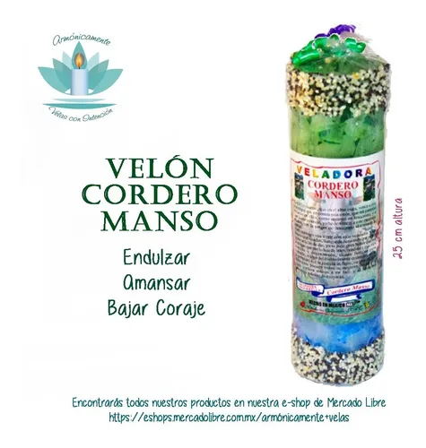 Velón Cordero Manso - Amansar, Calmar, Dominar 25 Cm | MercadoLibre Velón Cordero Manso - Amansar, Calmar, Dominar 25 Cm | MercadoLibre