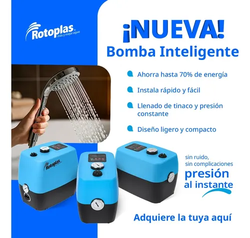 Bomba Inteligente Presurizadora Y Centrífuga 1/4hp Rotoplas | Envío gratis