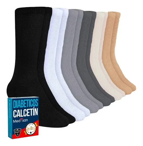 Calcetines Especializado En Pie Diabético 12 Pares Comodos | Meses sin ...