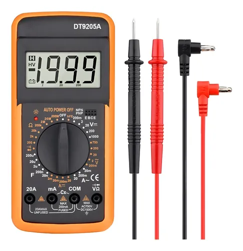 Multimetro Tester Multitester Digital Dt-9205 | Cuotas sin interés