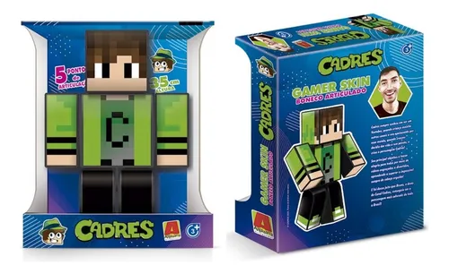 Boneco Cadres 35cm Minecraft Turma Do Problems Articulado Boneco Cadres 35cm Minecraft Turma Do Problems Articulado