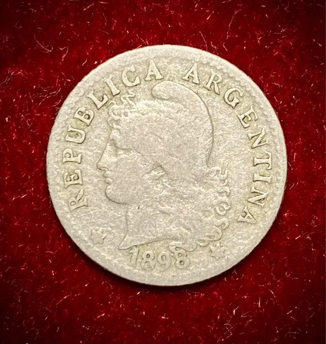 Moneda 5 Centavos Argentina 1898 Km 34 Cj 132.1 Cuproniquiel | MercadoLibre