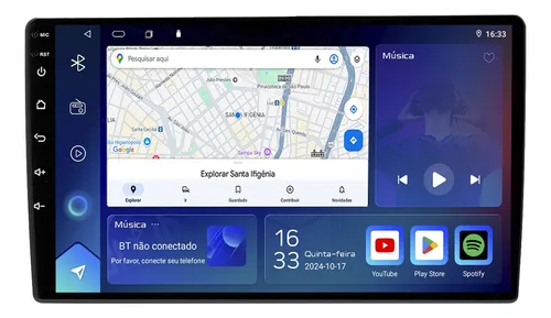 Multimidia Universal Adak 9p Octacore Carplay 6gb 128gb Universal | Parcelamento sem juros