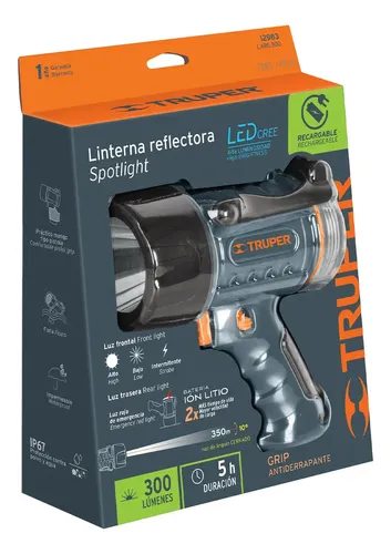 Lámpara Recargable De Led Alta Pot, 300lm, 7w, TRUPER LARE-300 Luz ...