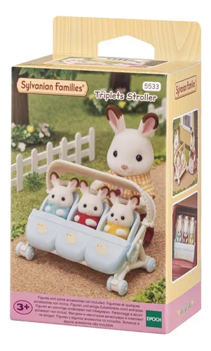 Sylvanian Families Carrito Para Trillizos Ternurines Calico Mercadolibre