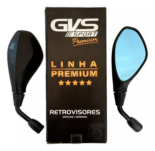 Retrovisor F800 Honda Curta Gvs Lente Azul Convexa Titan 160