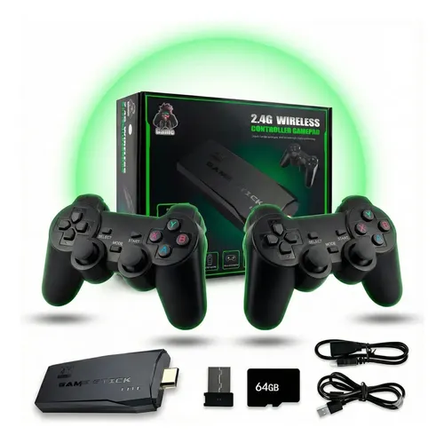 Video Game Adaptador 4k Hdmi 2 Controles Stick + 20mil Jogos - Duxecom ...