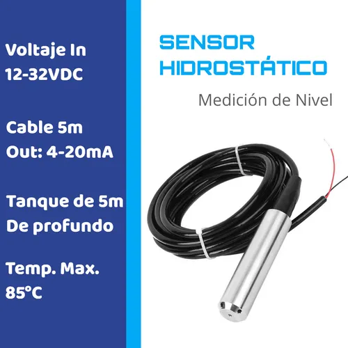 Sensor Hidrostático 4 20ma Para Nivel Líquidos Mercadolibre