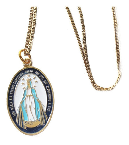 Medalla Dije Virgen Milagrosa Esmaltada Y Cadena Acero Inox | MercadoLibre Medalla Dije Virgen Milagrosa Esmaltada Y Cadena Acero Inox | MercadoLibre