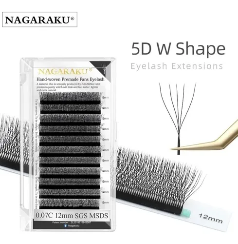 Blister Extensiones De Pestañas Nagaraku 5d W Shape Original Meses