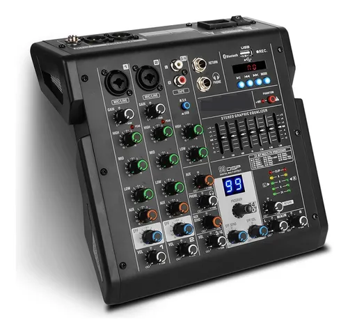 Mezclador De 4 Canales Depusheng B4 Mesa De Sonido Consola Cuotas Sin