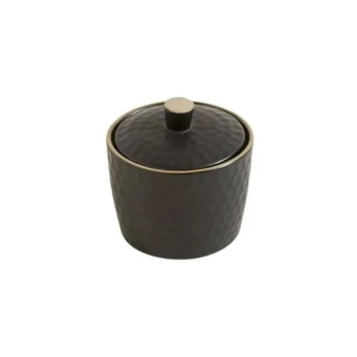 Azucarera Cerámica Linea Black Panal 310 Ml Azucar Te Cafe Mercadolibre