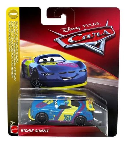 Disney Cars 3 Richie Gunzit Gasprin 70 Next Generation Raro Cor Azul ...