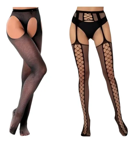 Sexys Medias De Red Con Abertura Pantimedias Sexy Liguero Mercadolibre