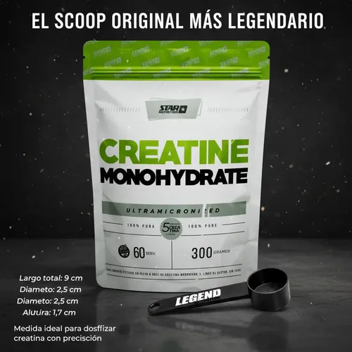 Creatina Monohidratada Star Nutrition 300 Gr Doypack X2 + Scoop Legend ...