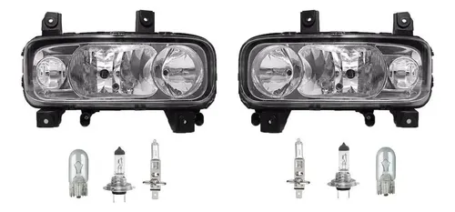 Par Farol Liso Mb Atego 1418 1718 2422 2425 Lampada 12v | Frete grátis