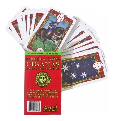 Mini Baralho De Cartas Ciganas Lenormand Com 36 Cartas
