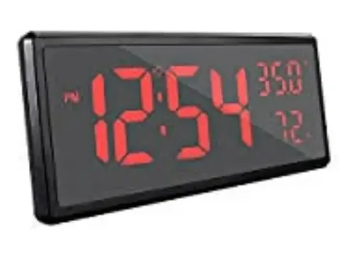 Reloj De Pared Digital Rojo 41x17 Cm | Envío gratis