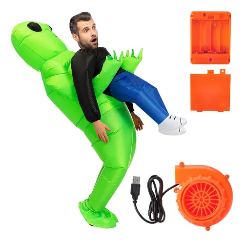 Disfraz Inflable De Alien Para Adulto 160-190cm Halloween Día De Los ...