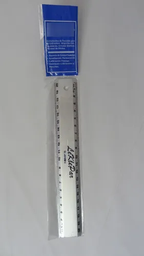 Set De 02 Regla De Aluminio Leklepar 20 Cms Mercadolibre