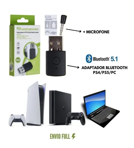 Ps4 Ps5 Dongle Adaptador Bluetooth P Fone De Ouvido V5 1
